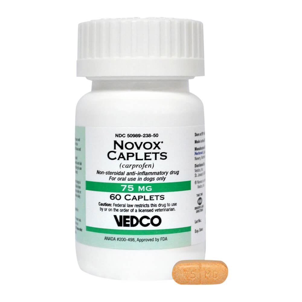 Rx Novox (Carprofen) Caplets, 75 mg x 60 ct - Compares to Rimadyl ...