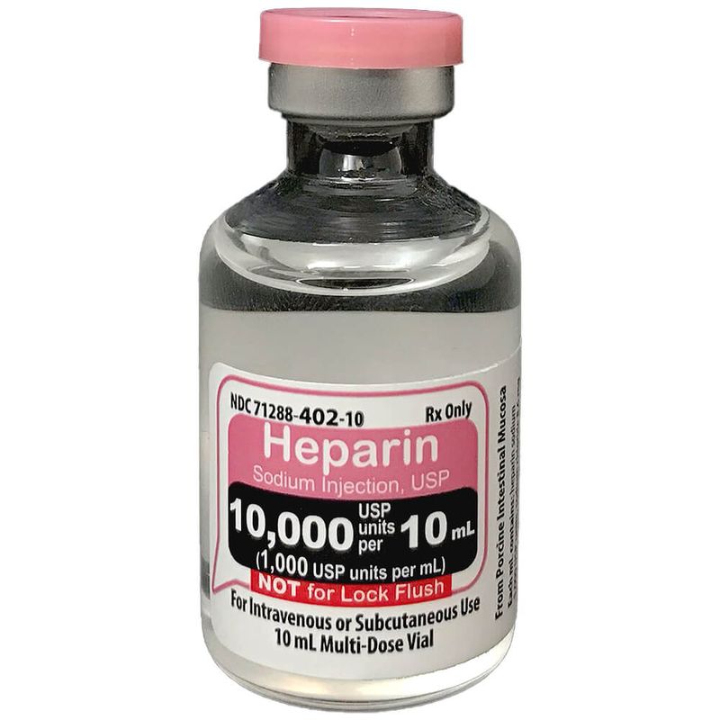 Rx Heparin, Anticoagulant Pet Medicine, 1000units/1ml x10ml vial ...