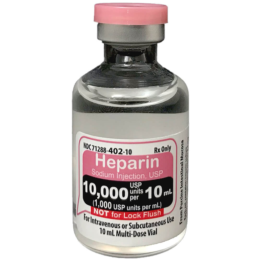 Rx Heparin, Anticoagulant Pet Medicine, 1000units/1ml x10ml vial - Pet ...