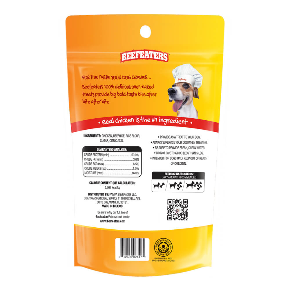 Beefeaters Munchy Chicken Dumbbells, 2.11oz - Pet Supplies 4 Less