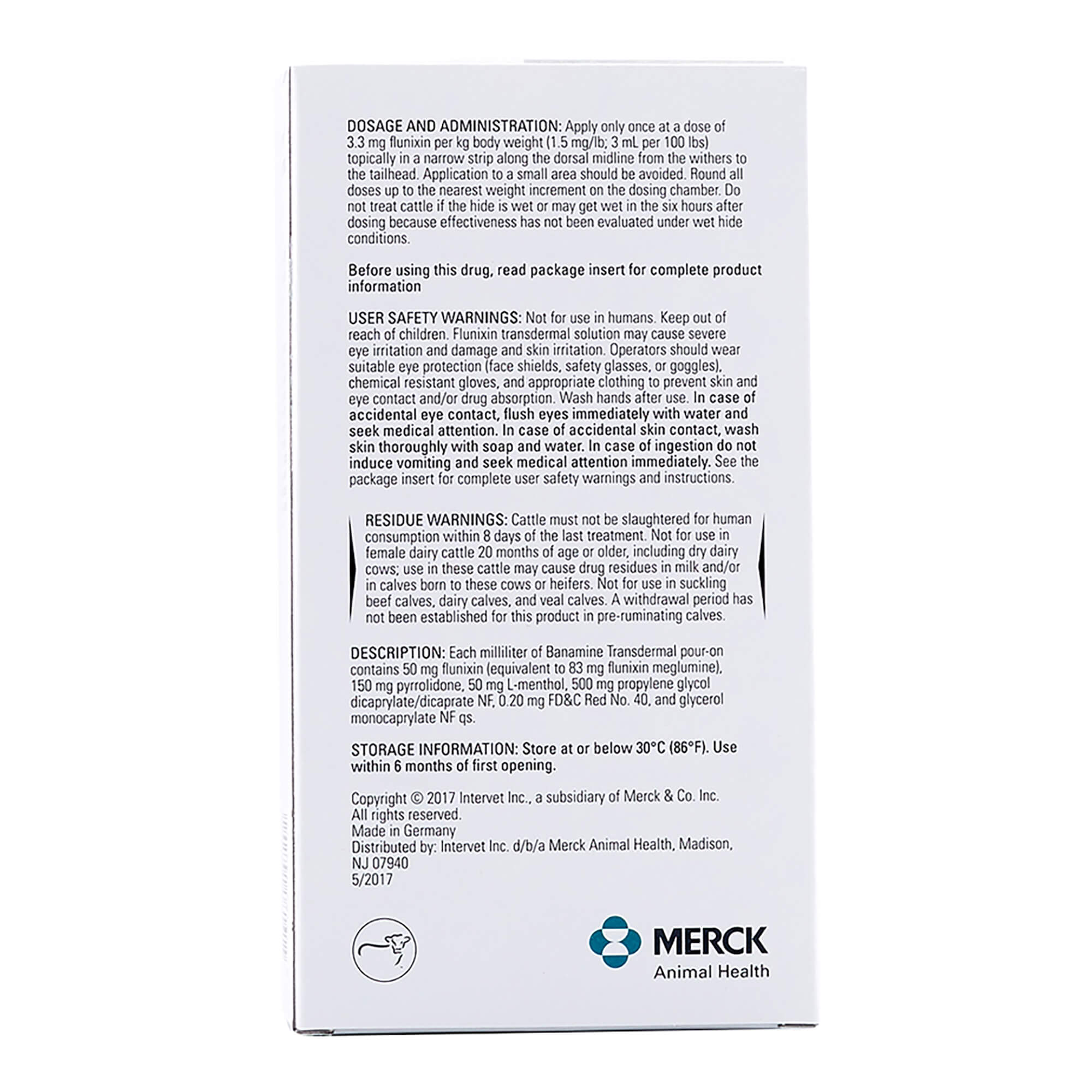 Rx Banamine Transdermal for Cattle, 250mL - Pet Supplies 4 Less