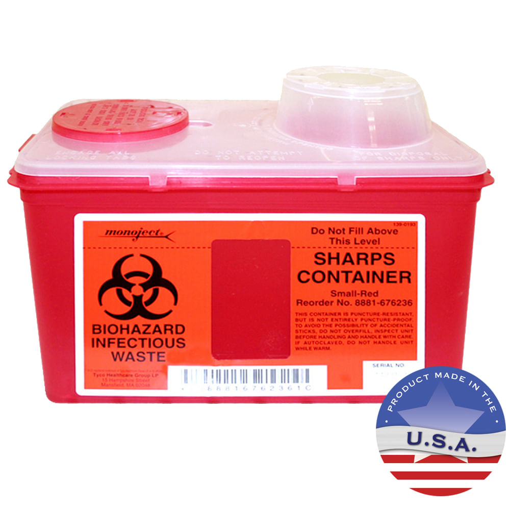 Sharps Biohazard Container Medical Supplies for Veterinary Use - Pet ...