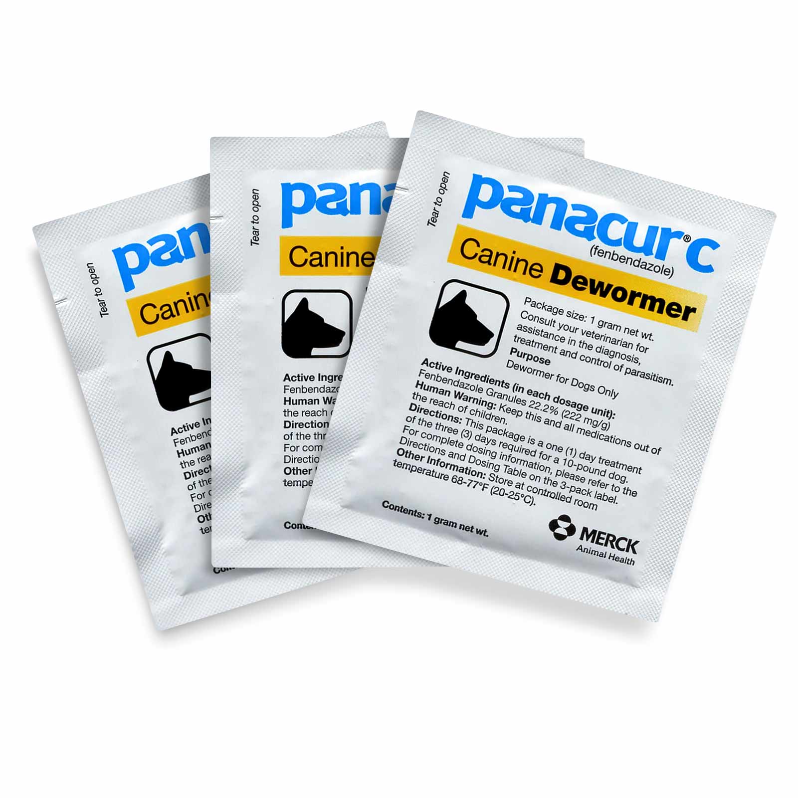 Panacur C (Fenbendazole) Canine Dewormer, 3 1g packets - Pet Supplies 4 ...