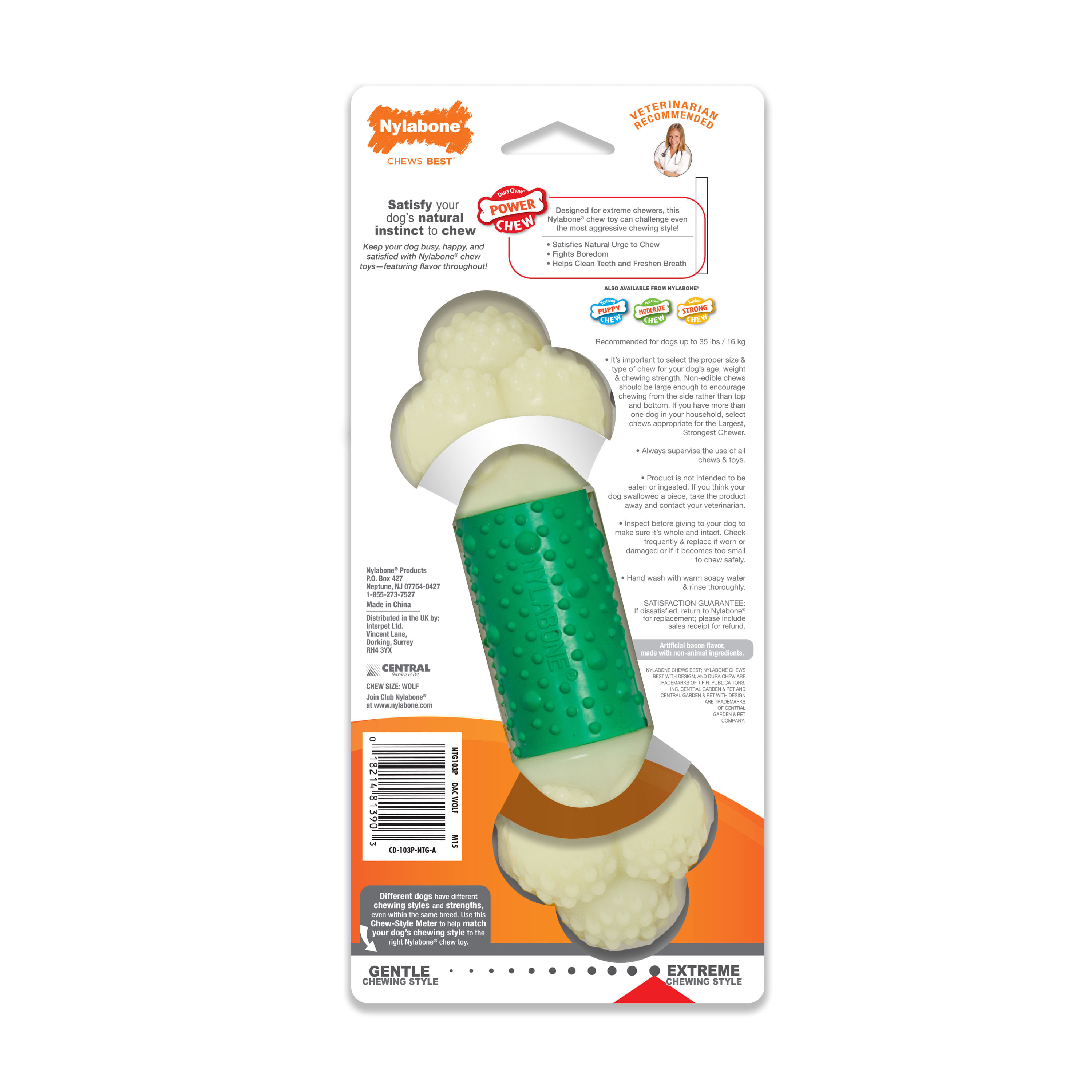 Nylabone Double Action Chew Dog Toy - Lambert Vet Supply | Dog, Cat ...