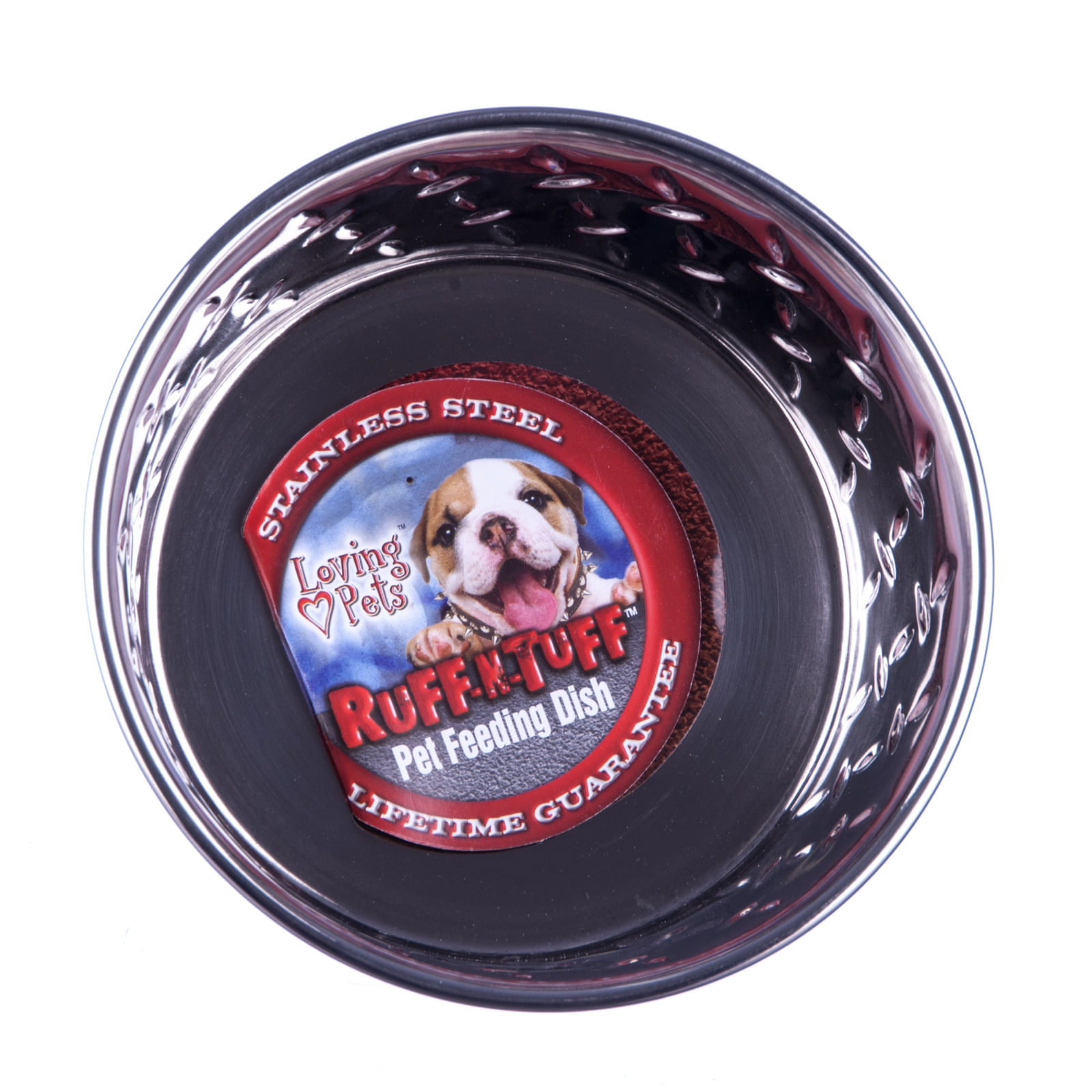 Ruff-N-Tuff Diamond Plate Steel Pet Bowls - Pet Supplies 4 Less
