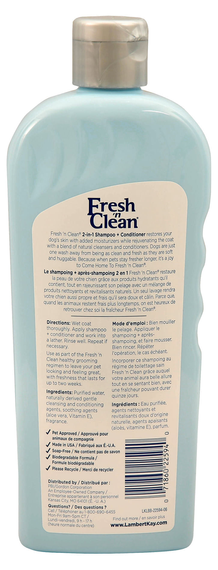 Fresh 'n Clean 2-N-1 Conditioning Shampoo for Pets - Lambert Vet Supply ...