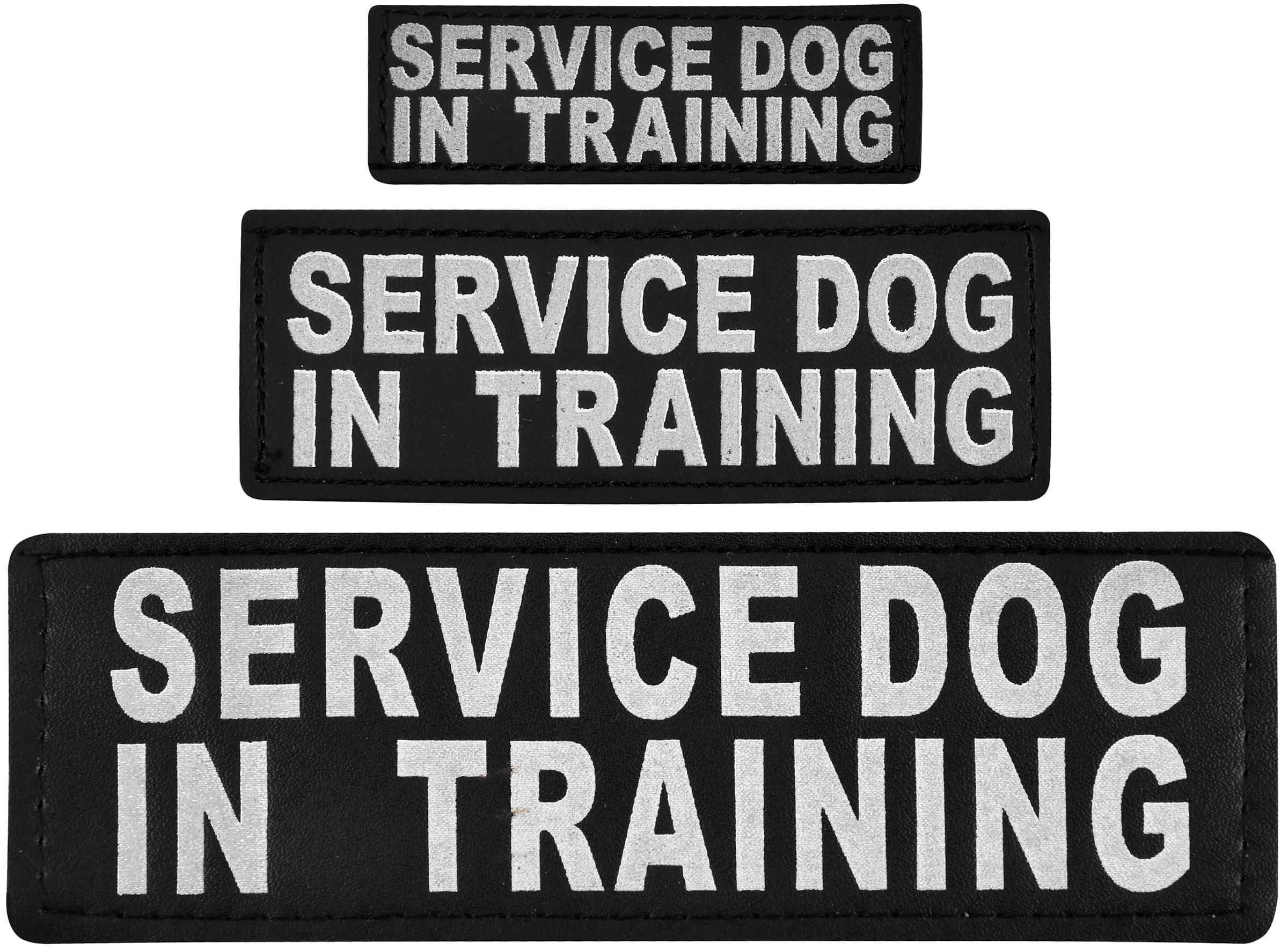 Removable Reflective "Service Dog In Training" Patches, set of 2 ...